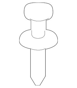 1997-2012 GM Fender Liner Retainer 11518017 GM | GMPartsDirect.com