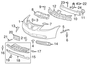 1997-2012 GM Fender Liner Retainer 11518017 GM | GMPartsDirect.com