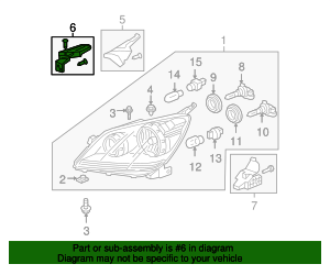 06150-SHJ-A21 - Headlamp Mounting 2005-2010 Honda Odyssey | Honda Parts ...