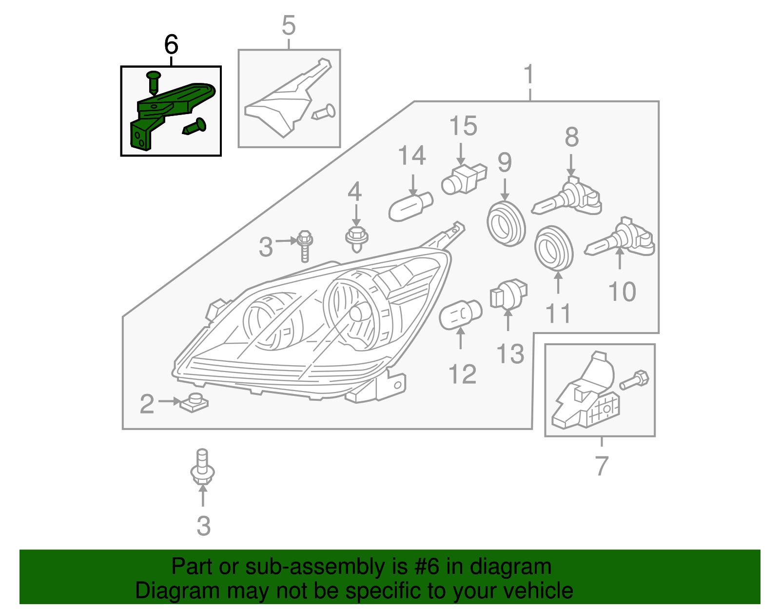 06100-SHJ-A21 - Headlamp Mounting 2005-2010 Honda Odyssey | Honda Parts ...