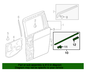 Original Belt Molding for 2008-2010 Honda Odyssey | OEM Part# 72910-SHJ ...