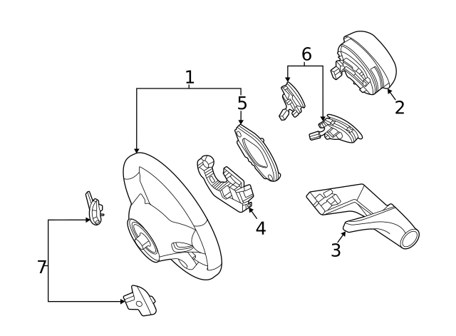 099-464-34-00-9107 - Steering Wheel Trim 2020-2023 Mercedes-Benz ...