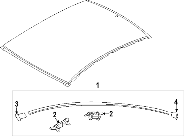 Genuine Roof Molding for 2023-2024 Hyundai Ioniq 6 | Part# 87240-KL000 ...
