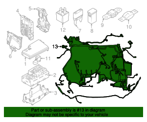2015-2018 Ford Focus Engine Harness FU5Z-12A581-NL | Varsity Ford