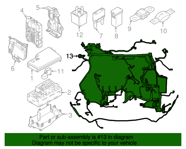 2012-2013 Ford Focus Engine Harness CU5Z-12A581-BA | OEM Parts Online