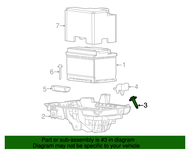 2013-2023 Mopar Battery Tray Screw 06509760AA | Mopar Parts Canada