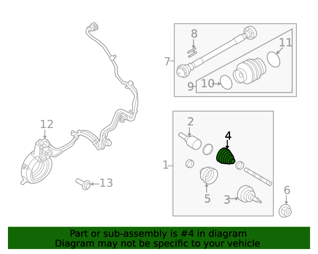 AL1Z-4L537-B - Inner Boot 2015-2024 Ford | Big 3 Auto Parts