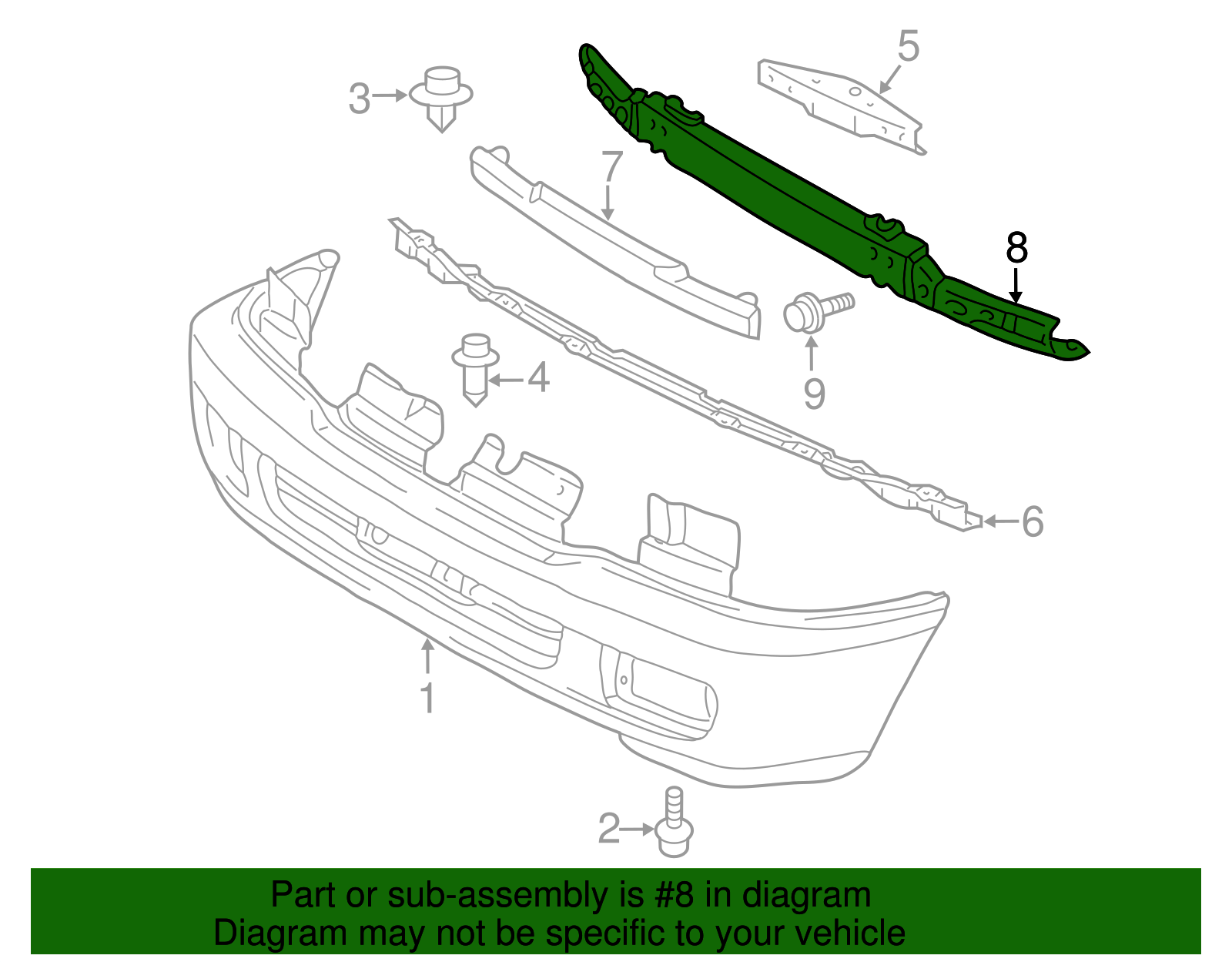 1998-2002 Toyota Land Cruiser Impact Bar 52110-60010 | Toyota Parts Center