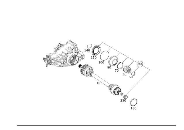 231-350-33-01 - Rear Axle Shaft 2015-2020 Mercedes-Benz | Mercedes-Benz ...