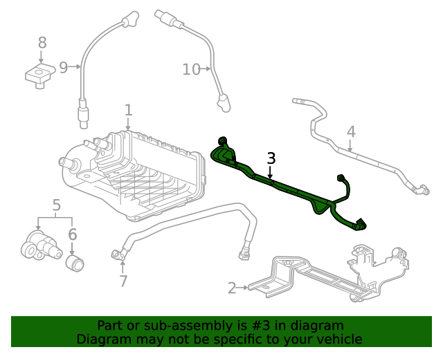 2021-2024 Cadillac Escalade ESV Evaporative Emission Hose 84886562 GM ...