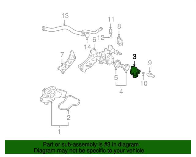 1997-2003 Acura Cover, Thermostat 19311-P8A-A00 | OEM Parts Online