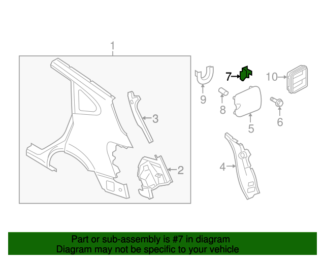 78836-AL500 - Fuel Door Spring - 2008-2015 Nissan | Nissan OEM Parts Direct