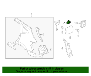 2008-2015 Nissan Fuel Door Spring 78836-AL500 | TascaParts.com