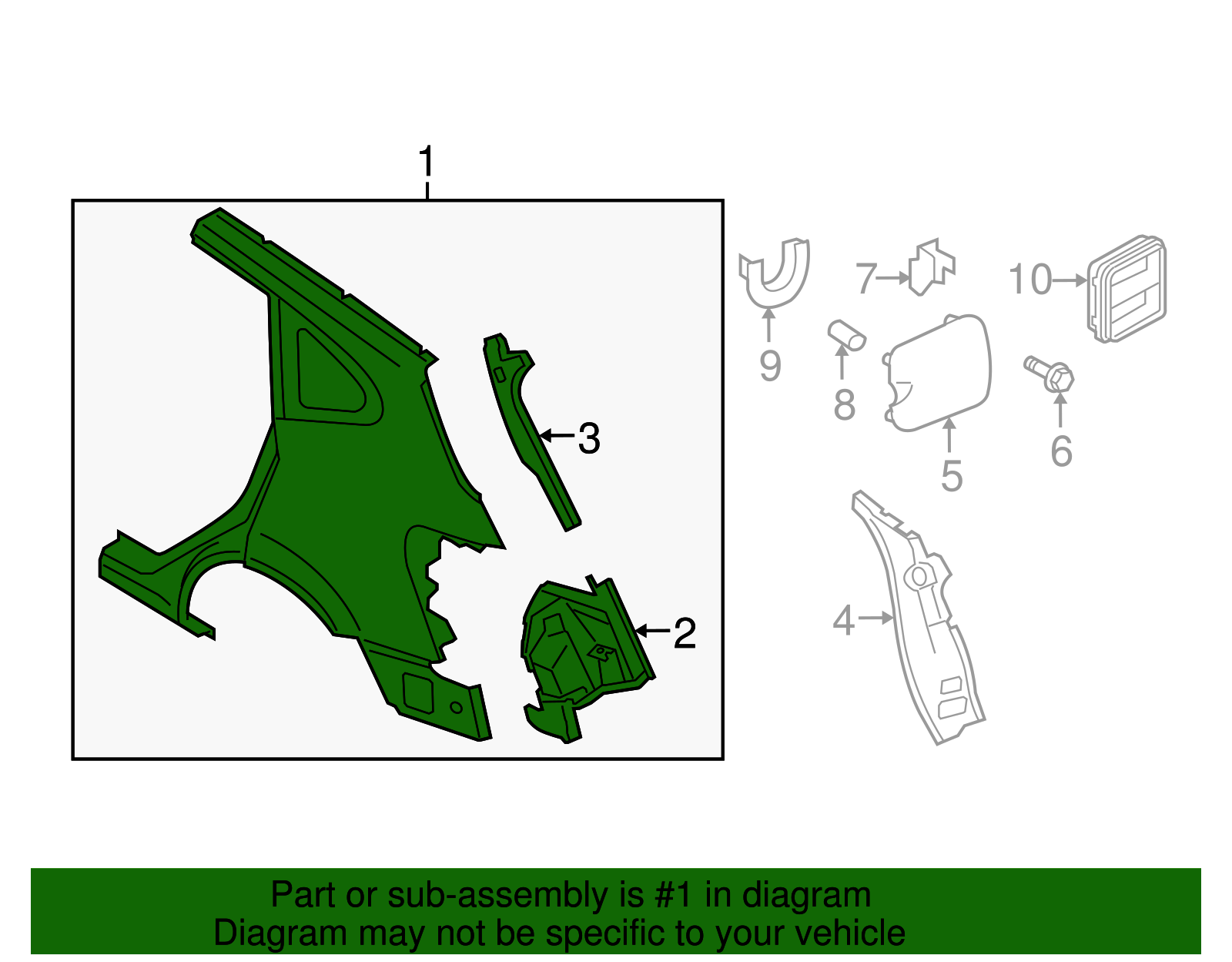 2011-2015 Nissan Quarter Panel GHA01-1VKMA | My Nissan Part