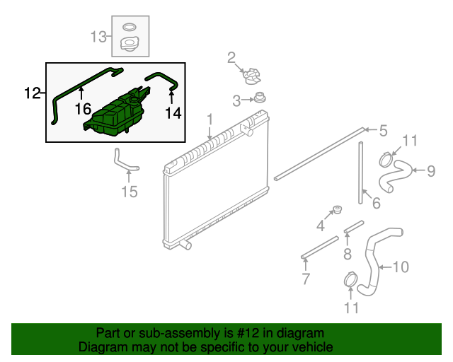 2017-2024 Nissan GT-R Reservoir Tank 21710-JF10A | OEM Parts Online