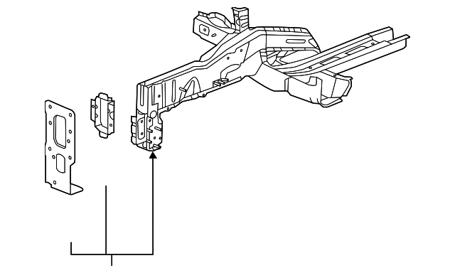 95365414 - Passenger Side Front Fender Rail with Rivets 2014-2016 ...