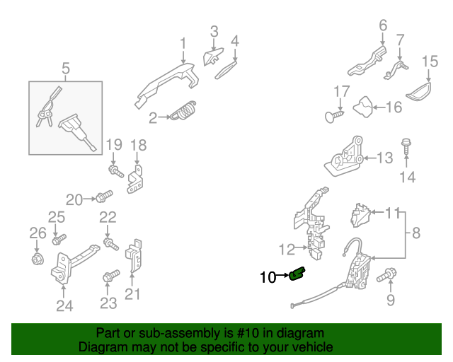 2018-2020 Hyundai Elantra GT Latch Assembly Connector 82630-G3000 ...