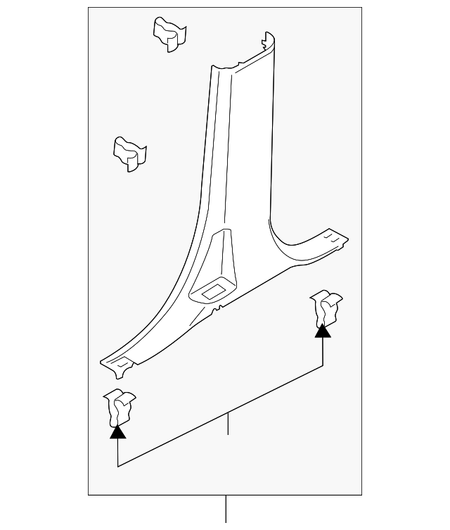 Ford FL3Z-1624346-AF - Lower Center Pillar Trim - 2015-2020 Ford | OEM ...