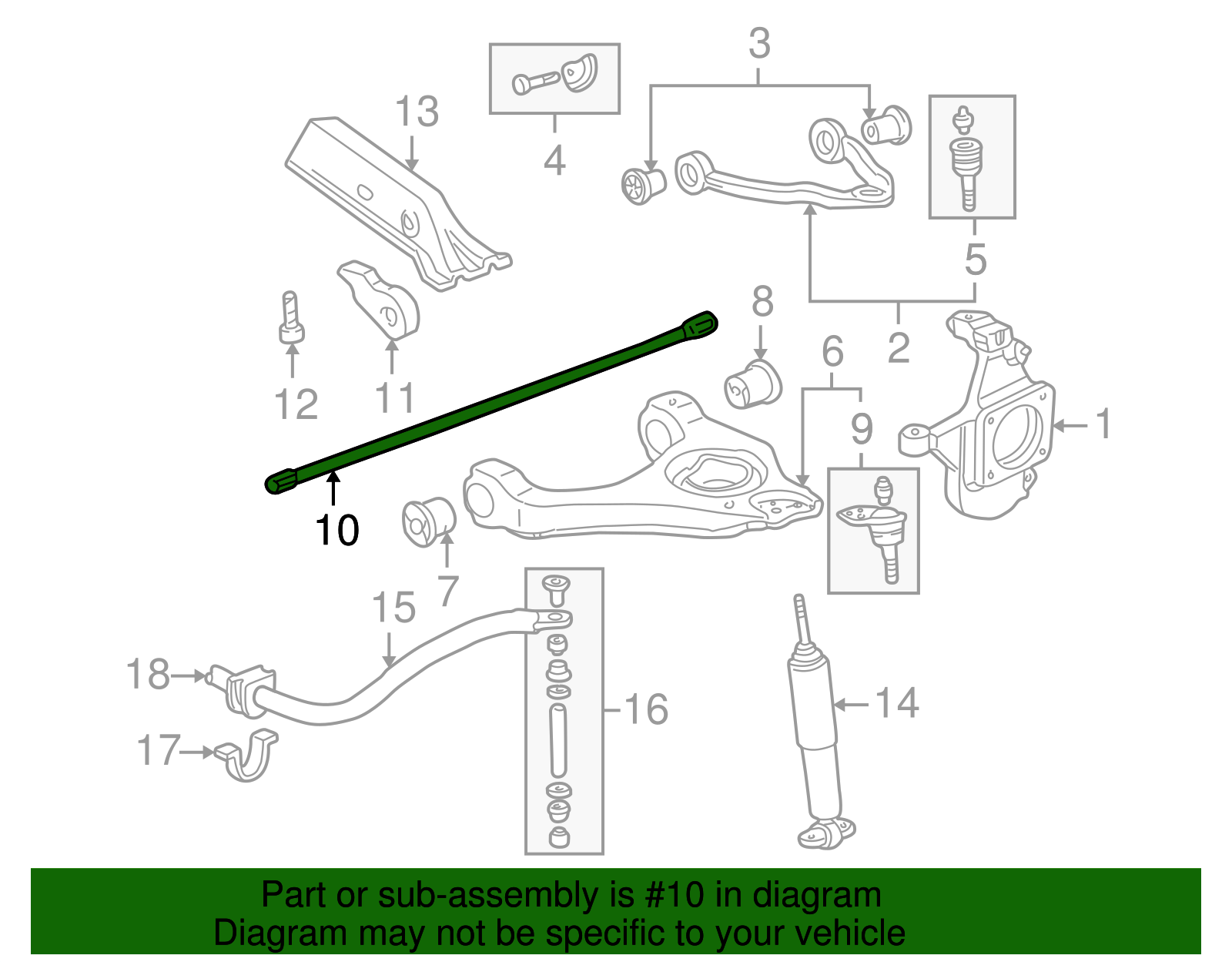 2001-2013 GM Front Passenger Side Torsion Bar 19332946 GM ...