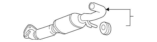 23124569 - 3-Way Catalytic Converter with Pipes, Flanges, Bushings, and ...