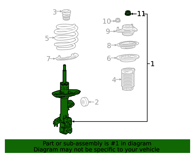 2019-2022 Toyota Avalon Strut 48520-80631 | OEM Parts Online