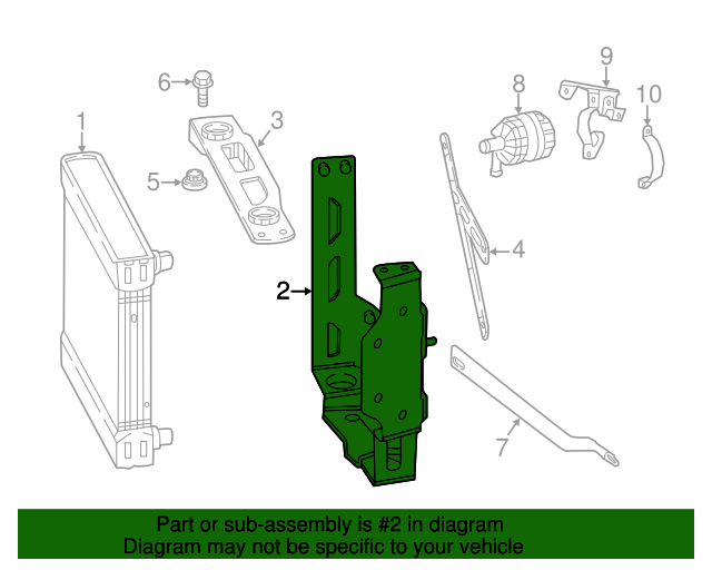 463-500-71-31 - Radiator Bracket 2013-2018 Mercedes-Benz | Mercedes ...