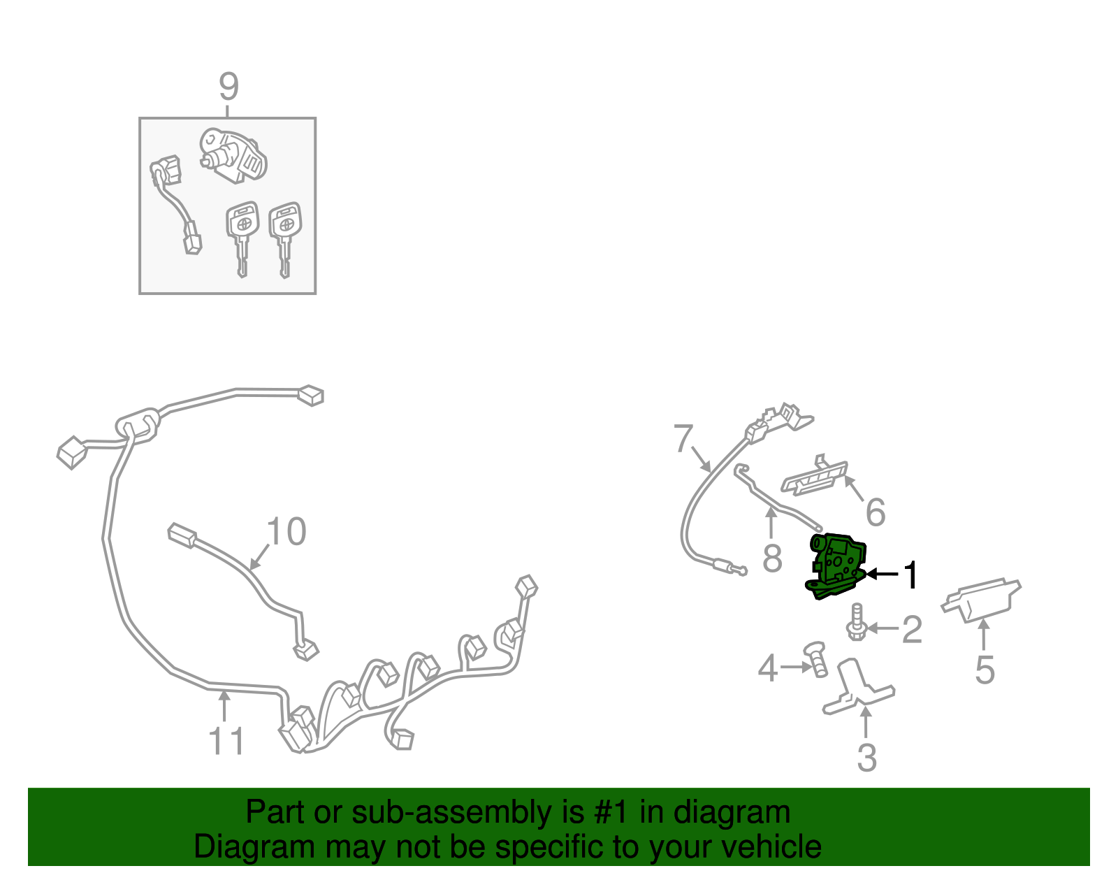 69350-02090 - Trunk Lock Actuator Motor 2014-2019 Toyota Yaris ...