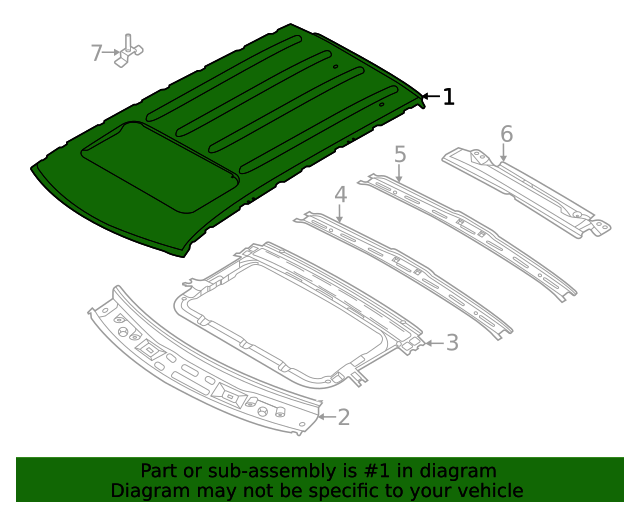 67111-K0070 - Roof Panel 2020-2024 Kia Soul | Kia.Parts Store
