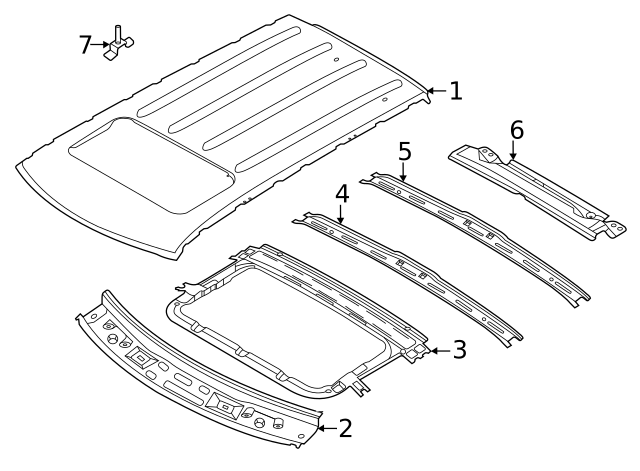 67111-K0070 - Roof Panel 2020-2024 Kia Soul | Kia.Parts Store