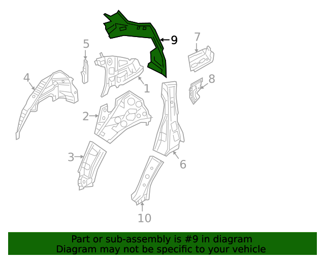 2018-2020 Mitsubishi Eclipse Cross Upper Pillar 5314A741 | Mitsubishi ...