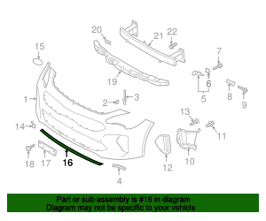 86590-J5600 - Lower Molding 2018-2023 Kia Stinger | Kia.Parts Store
