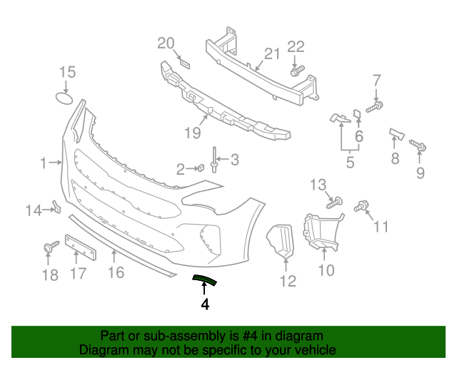 86556-J5600 - Lower Bracket 2018-2023 Kia Stinger | Kia.Parts Store