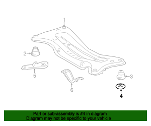 52273-06010 - Suspension Cross-Member Stopper - 2002-2018 Lexus ...