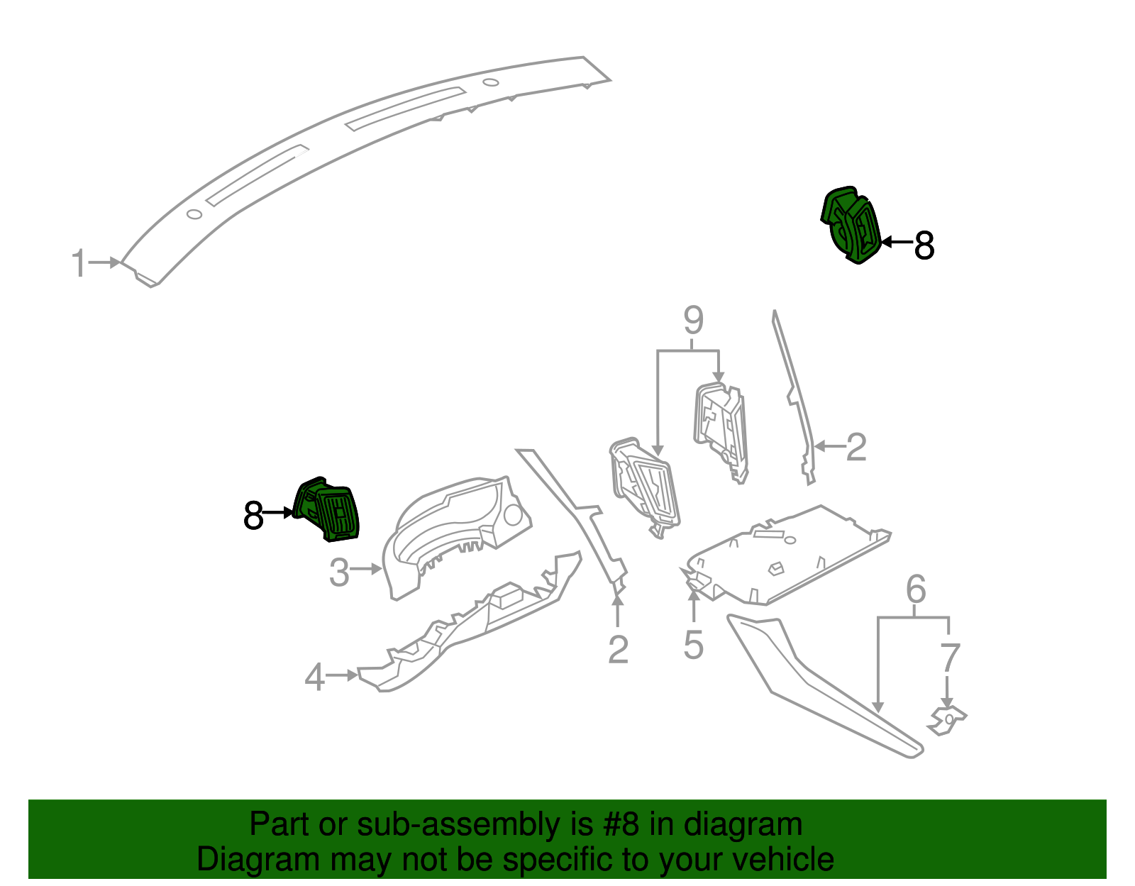 Ventilator Assembly-Side, Left-hand 68761-4GA1A | Faulkner Infiniti of ...