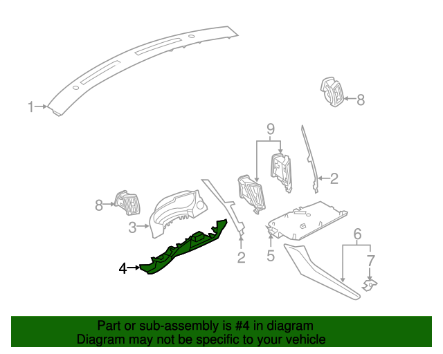 2014-2016 Infiniti Q50 Knee Bolster 68112-4GF0A | OEM Parts Online