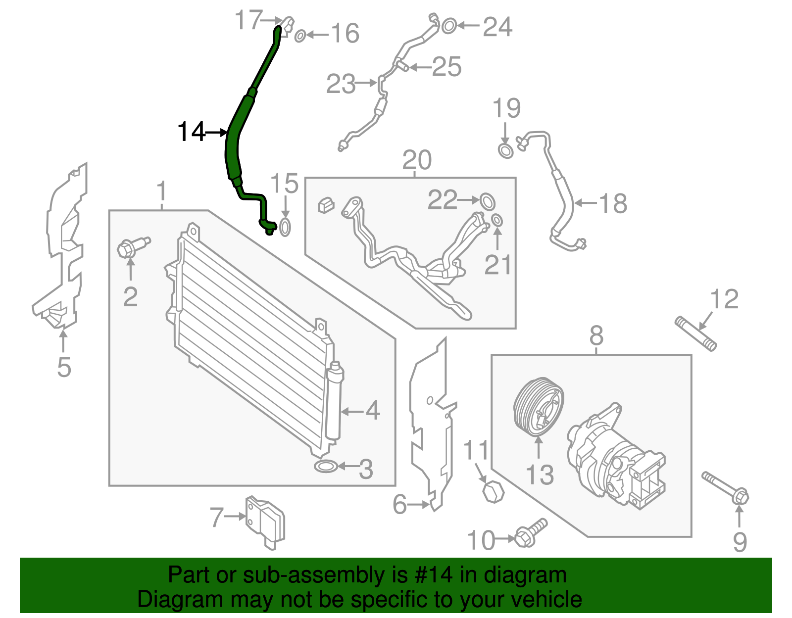 92480-3JV0A - Suction Hose - 2014 Nissan Pathfinder | Nissan OEM Parts ...