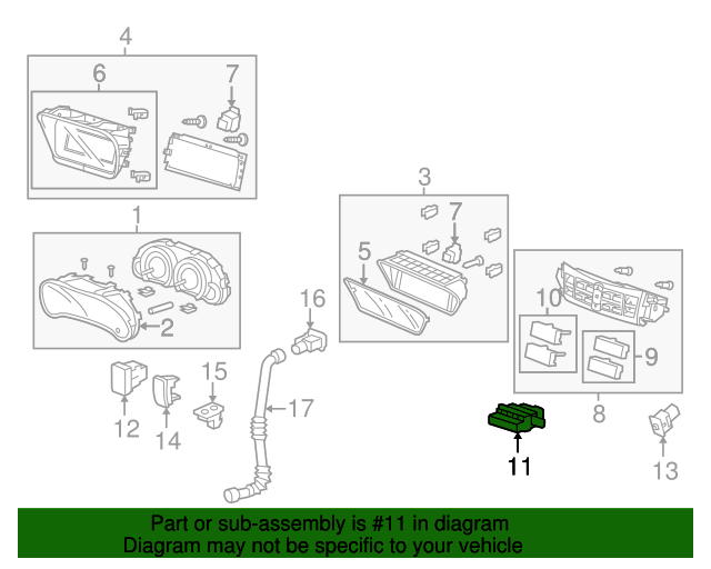 35510-TL2-A02 - Hazard Switch 2009-2014 Acura TSX | AutoNation Parts