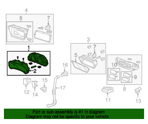 Genuine OEM Acura - Instrument Cluster Part# 78100-TP1-A01 | Acura ...