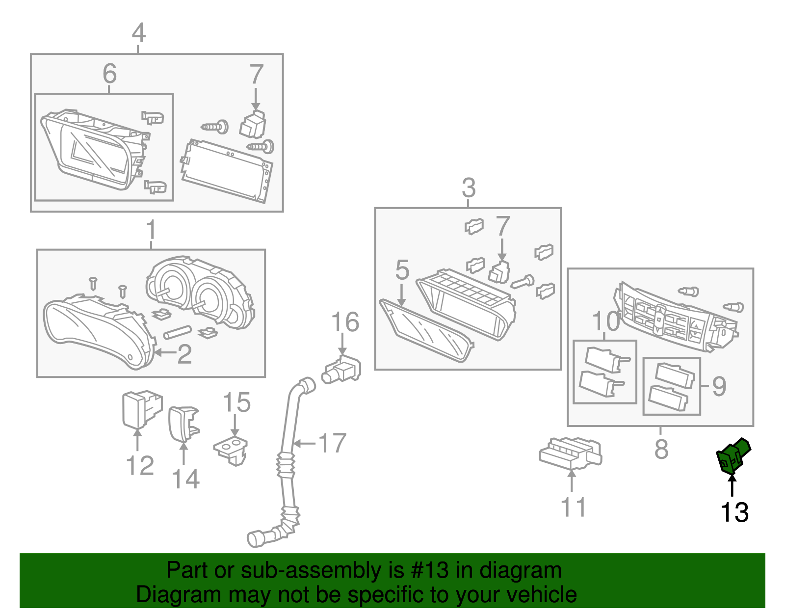 Genuine OEM Acura - Lock Switch Part# 35810-SEP-A01 | Acura Parts For Less