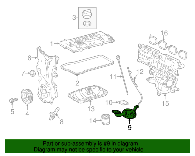 15104-21022 - Oil Pick-Up - 2000-2019 Toyota | OEM Genuine Toyota Parts