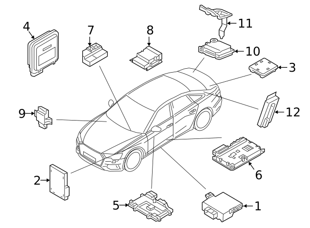 2019-2023 Audi Control Module 4KE-907-107-AC | Audi USA Parts