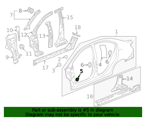 2012-2022 GM Body Side Front Fender Rear Lower Bracket 96894911 GM ...