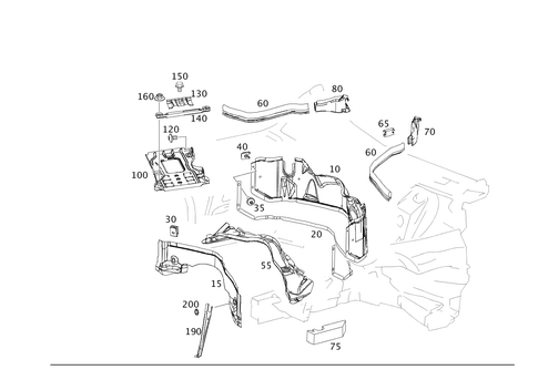 Engine Compartment Partition Panel, Wheelhouse Attachment Parts for ...
