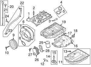 2011-2015 Audi TT Quattro Upper Oil Pan 06J-103-603-BF | OEM Parts Online