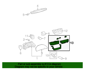 2009-2011 Toyota Camry Dash Control Unit 55900-06290 | Toyota Parts