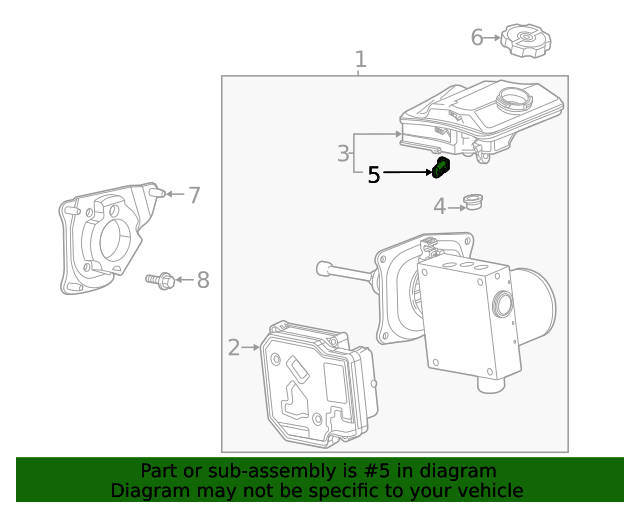 2020-2022 GM Brake Fluid Level Sensor 84826638 | GMPartsDirect.com