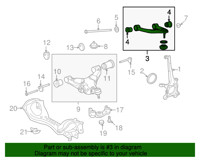 2008-2021 Toyota Land Cruiser Upper Control Arm 48610-60060 | OEM Parts ...