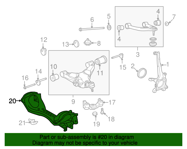 51201-60180 - Suspension Cross-Member - 2008-2021 Toyota Land Cruiser ...