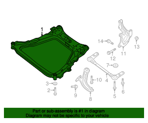 2014-2020 Nissan Rogue Engine Cradle 54400-4BA0A | Nissan Parts Store