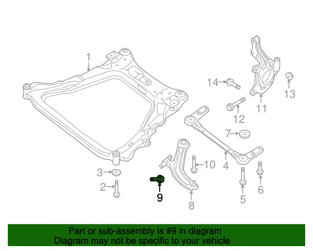 2008-2021 Nissan Shock Upper Bolt 11298-JA03D | TascaParts.com